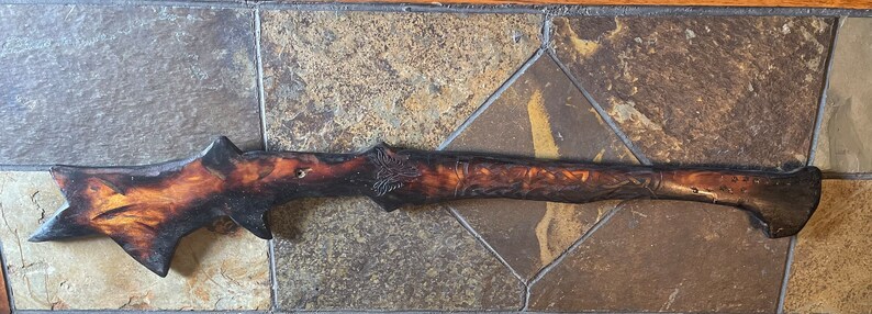 Handcrafted Tribal Gunstock Warclub Wall Art - Etsy