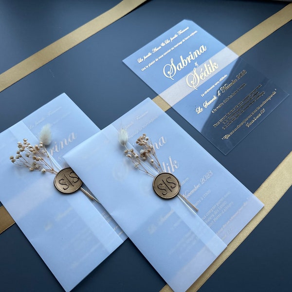 Transparent Wedding Invitation - Etsy