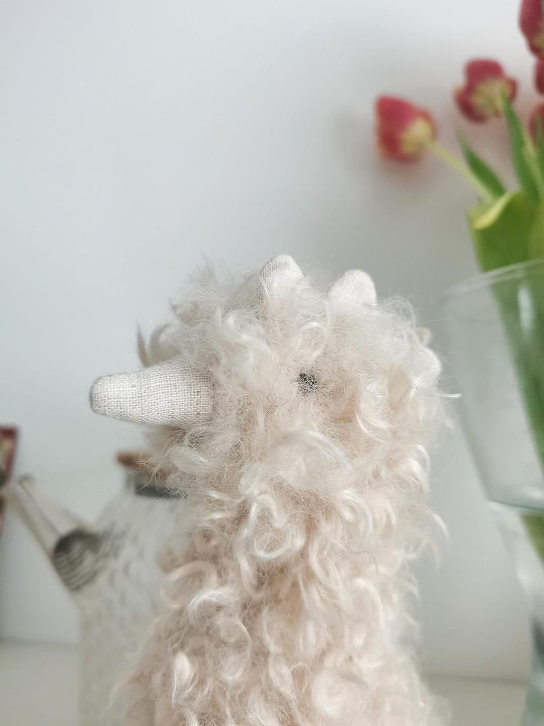 Furry Beige Chinken Toy, Cloth Creamy Hen Toy, Beige Roaster Toy ...