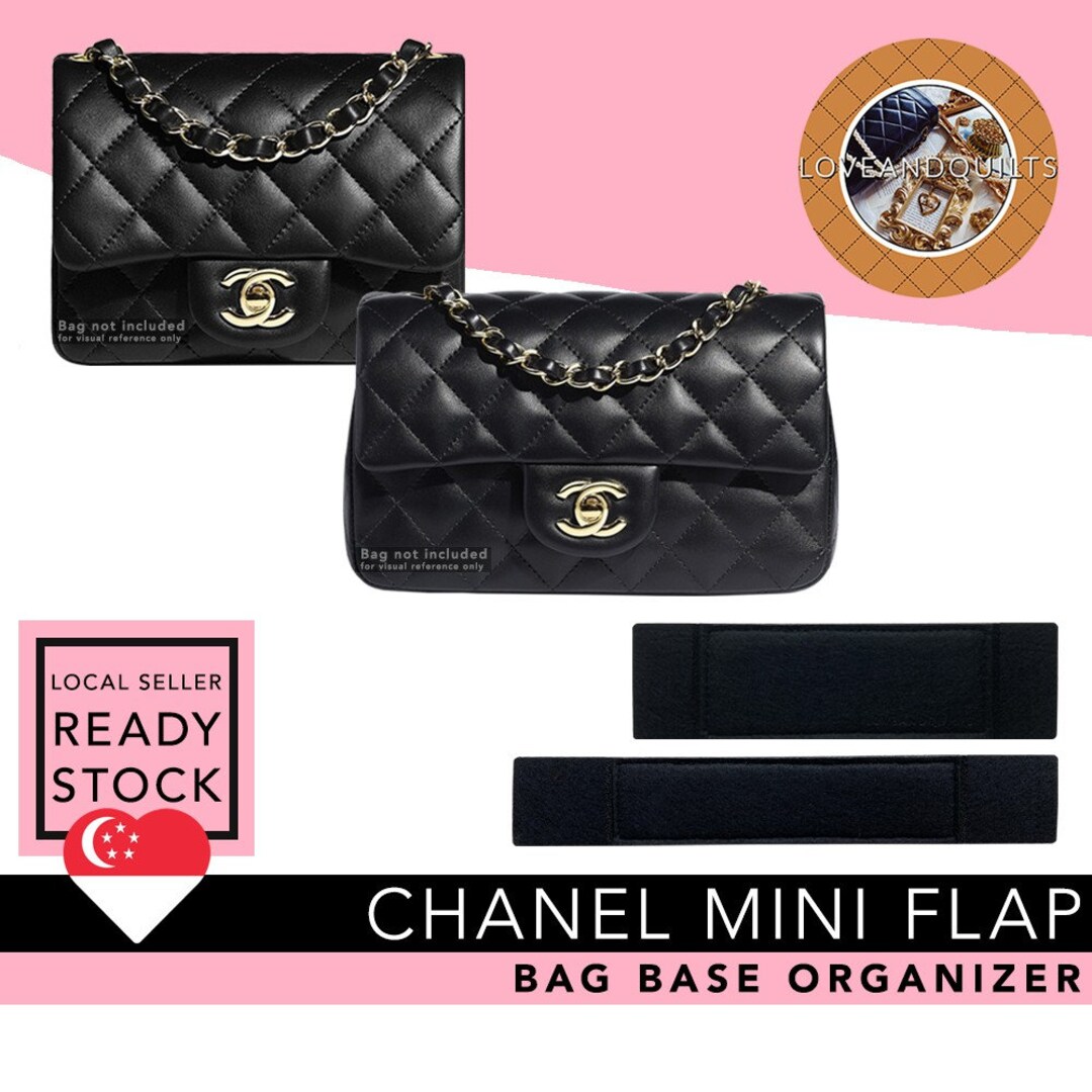 Chanel Mini Square Rectangular Bag Base Shaper Insert Protector | Felt ...