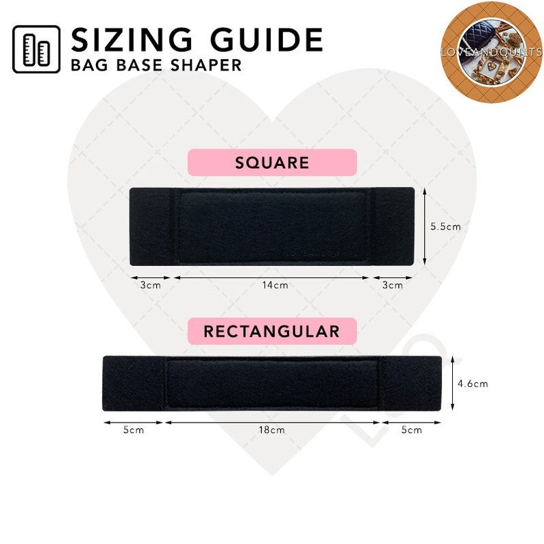 Chanel Mini Square Rectangular Bag Base Shaper Insert Protector | Felt ...