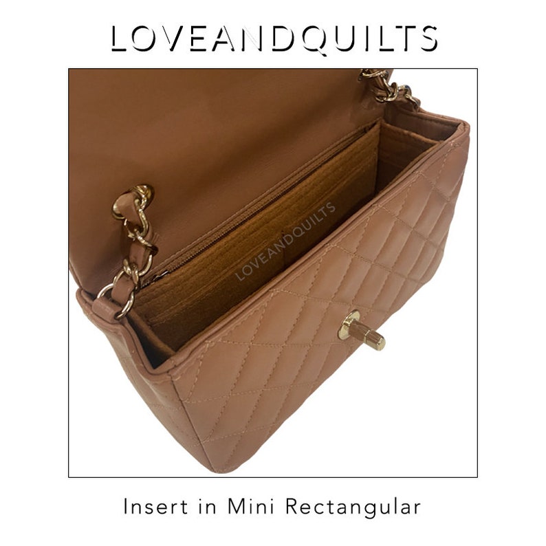 Chanel Mini Square Rectangular Bag Organizer Bag Insert Bag Shaper Bag ...
