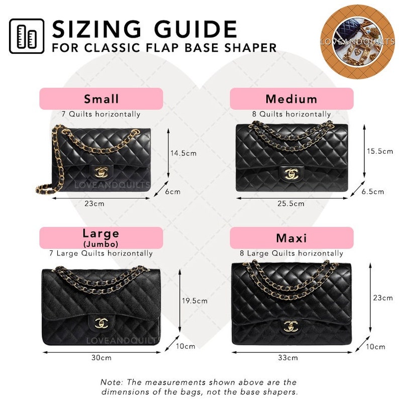 Chanel Classic Flap Bag Base Shaper Insert Protector | Felt Bag Shaper ...