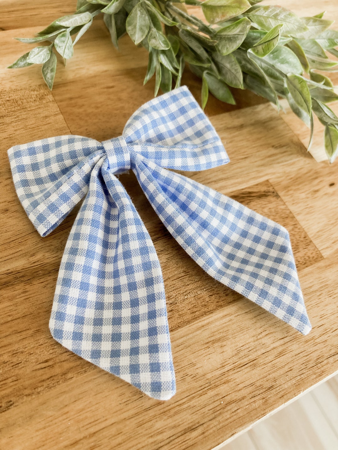 Gingham Bow - Etsy