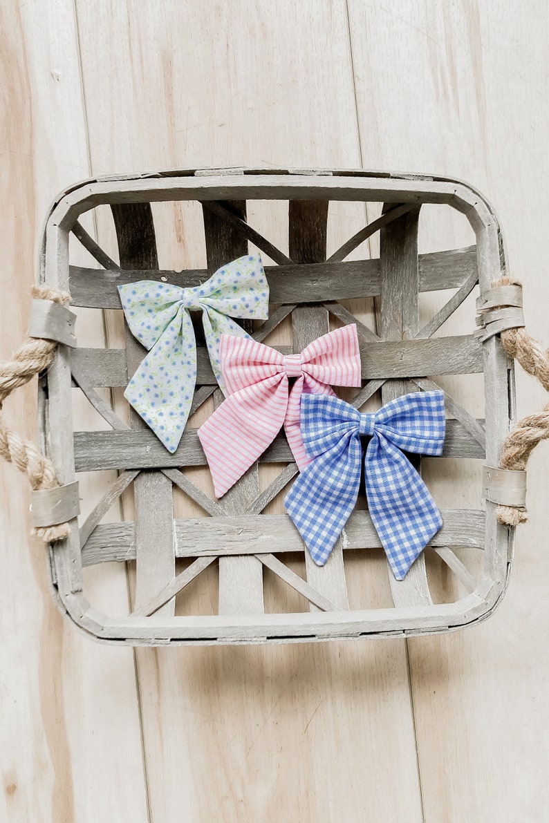 Gingham Bow - Etsy