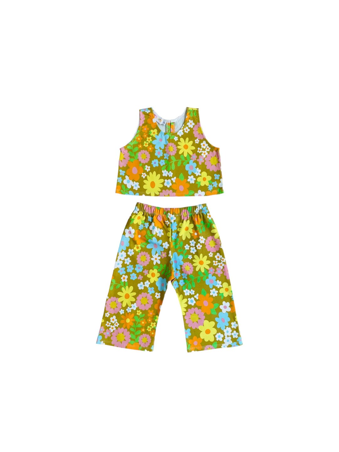 1960s Flower Power Pants Set - Etsy