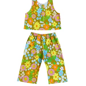 1960s Flower Power Pants Set - Etsy