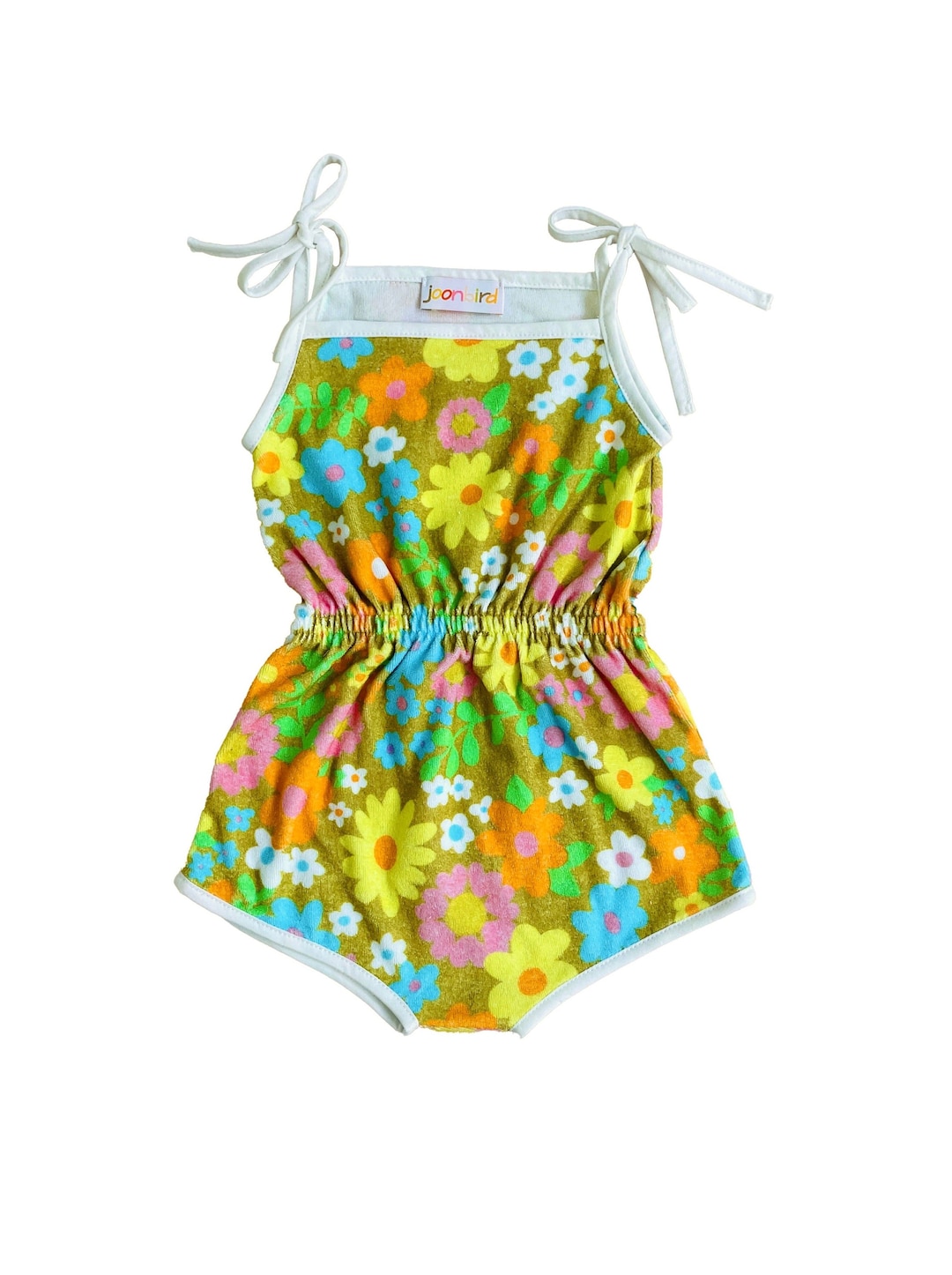 1960s Retro Terry Cloth Sunsuit Girls Vintage Sunsuit Girls Romper ...