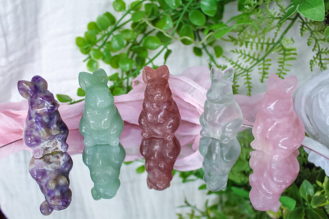 Crystal Bunny Rabbit Carvings- You Choose! | Mixed Gemstones for Peace ...