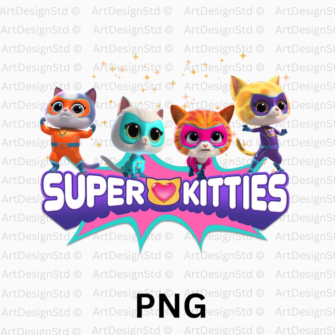 Superkitties Png Superkitty Character Super Kitties Print Superkitty ...