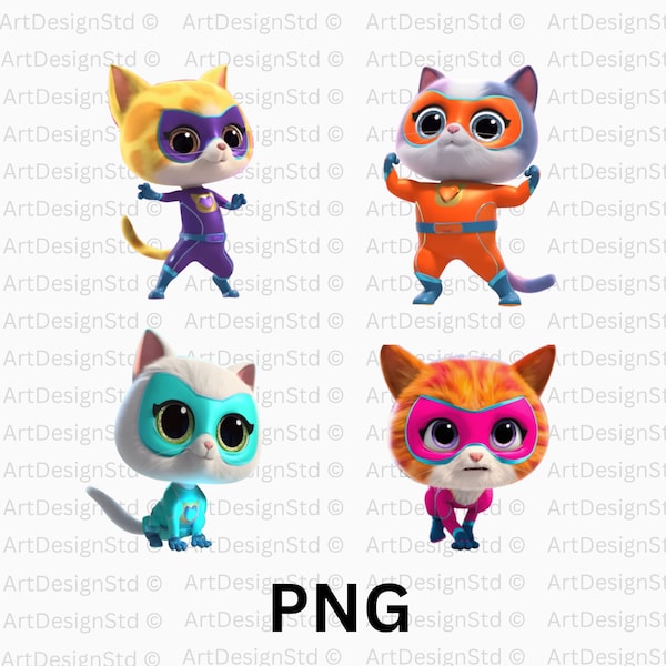 Superkitties Png - Etsy