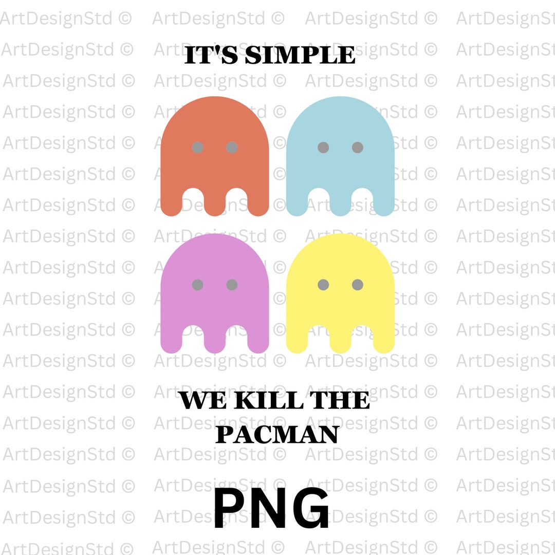 Pacman Png Pacman Svg Pacman Clipart Pacman Printing Pacman - Etsy ...