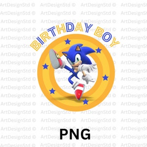 Sonic Birthday Boy Png Sonic Birthday Boy Sonic Png Sonic - Etsy