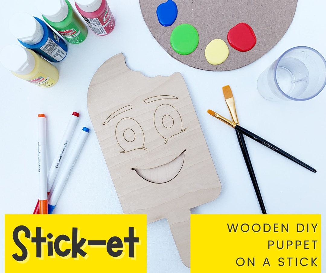 Stick-et - Lemon Pop - DIY Puppet on A Stick - Puppet for Kids - Wooden ...