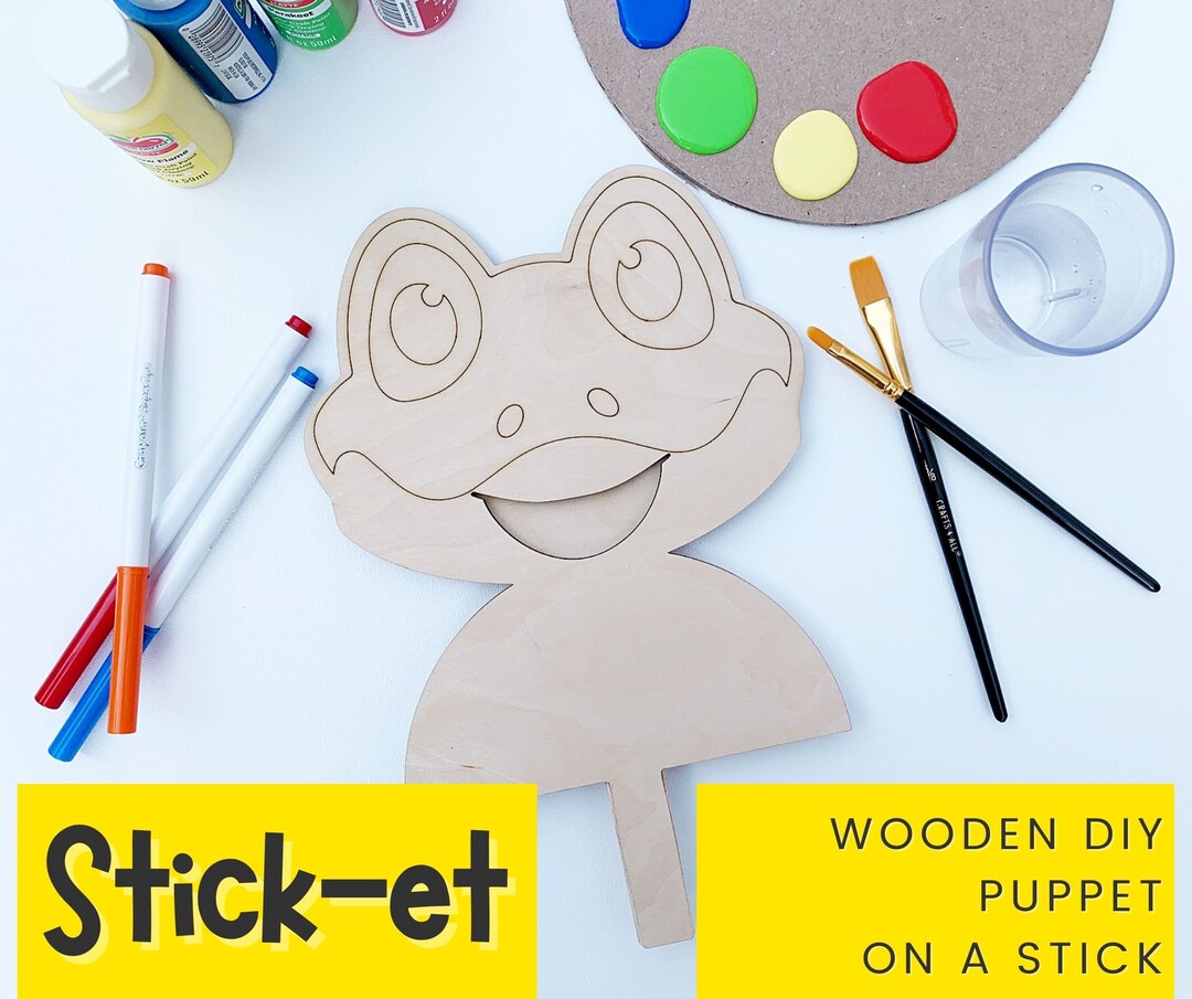 Stick-et - the Frogger - DIY Puppet on A Stick - Puppet for Kids ...