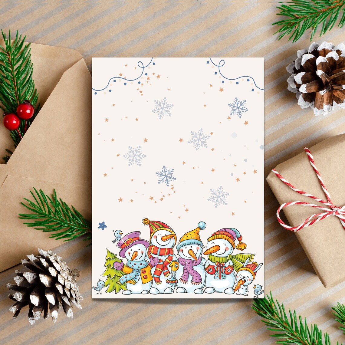 Snowman Birthday Party Invitation Card Template Editable, Printable ...