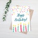 Printable Birthday Folded Gift Card: Colorful Candles, 5x7 Folded ...