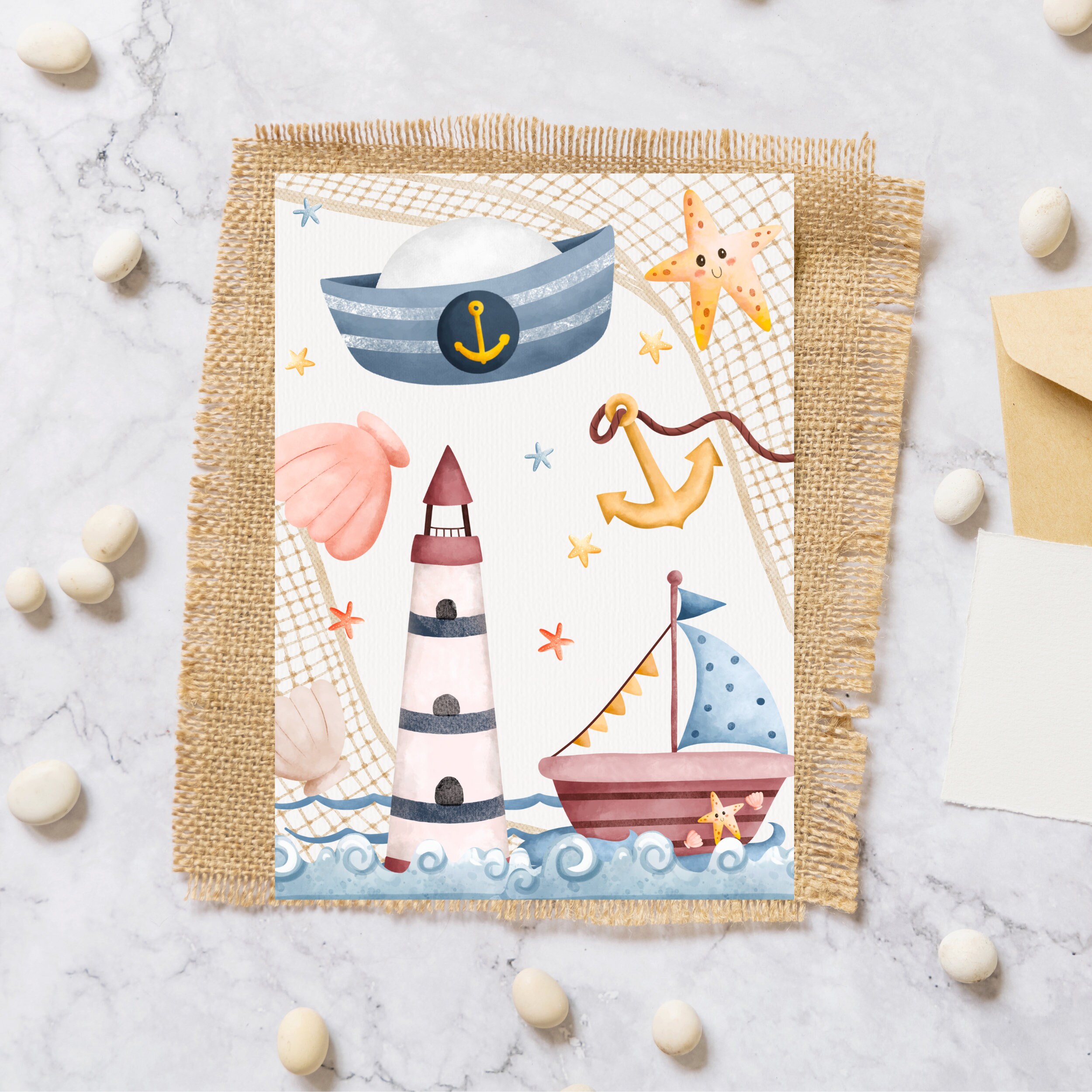 Nautical Birthday Invitation: Sailor Boy Party, Editable Template ...