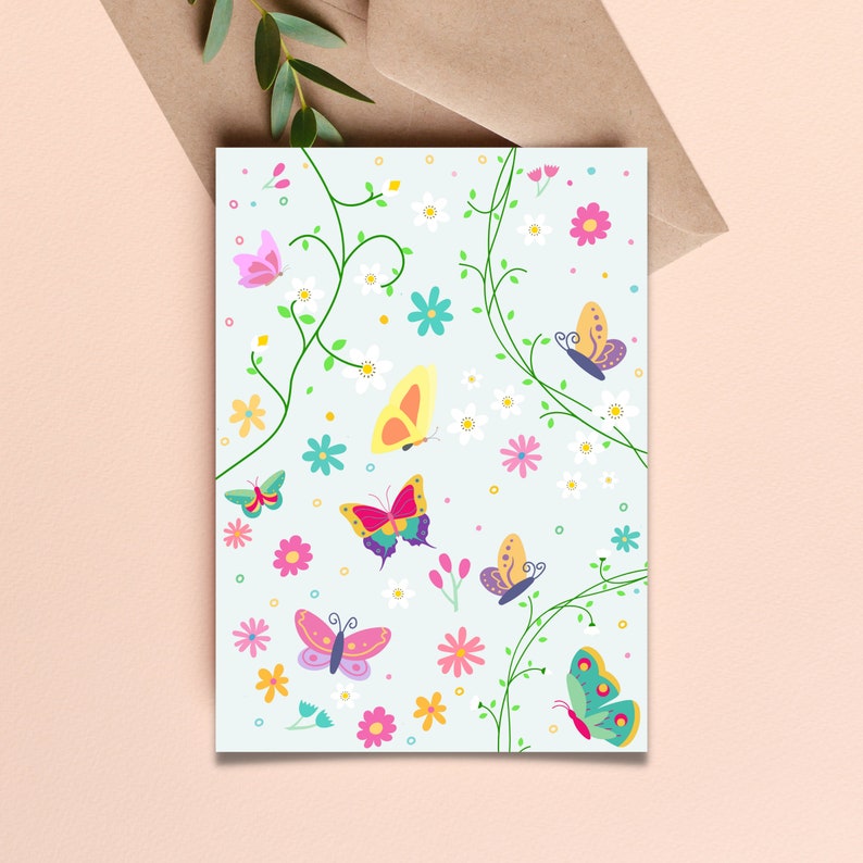 Editable Pastel Butterfly Floral Birthday Party Invitation Card ...