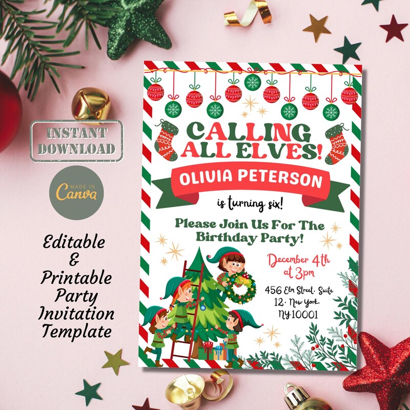 Elf Invitation - Etsy