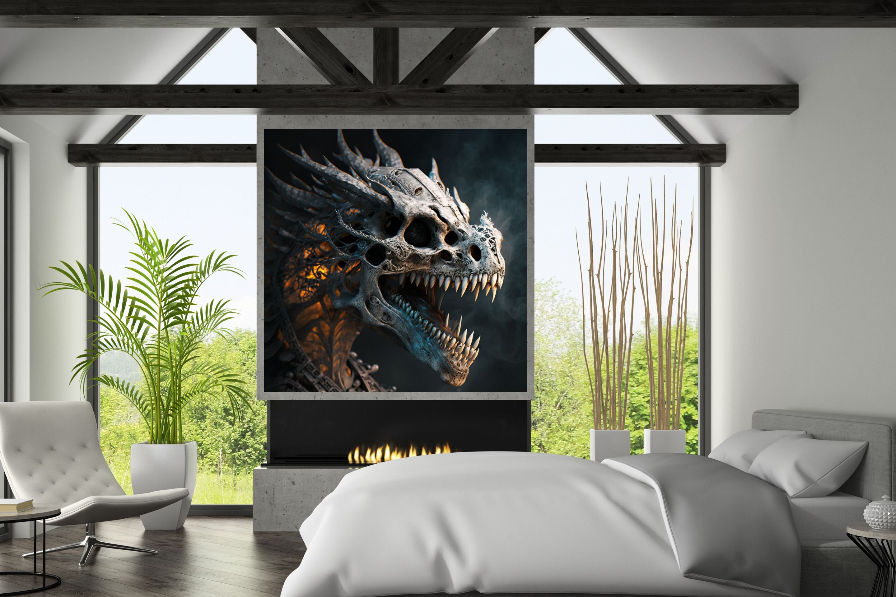 Dragon Skull, Art Print, Wallpaper, Poster, Digital Download - Etsy