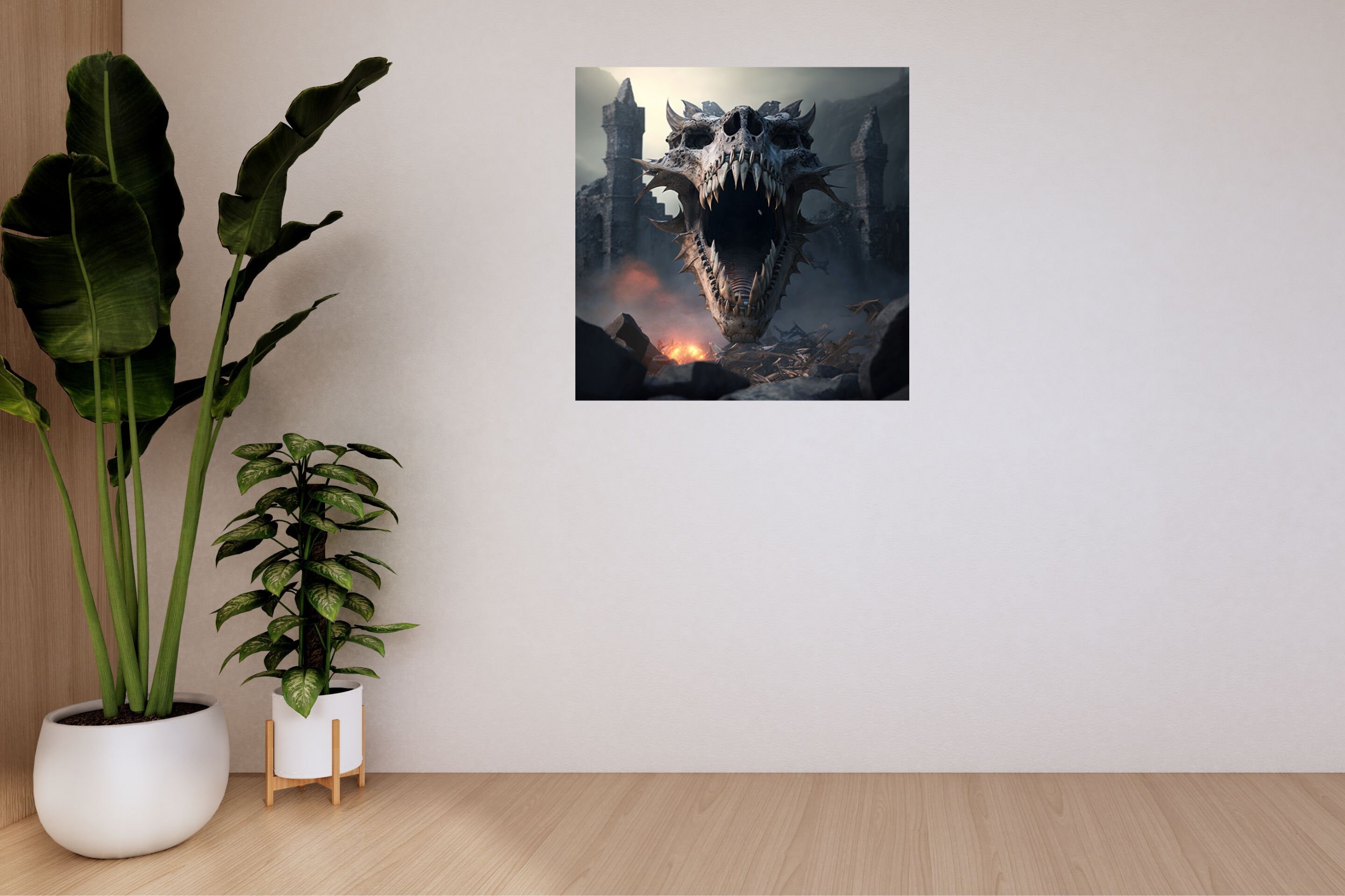 Dragon Skull, Art Print, Wallpaper, Poster, Digital Download - Etsy