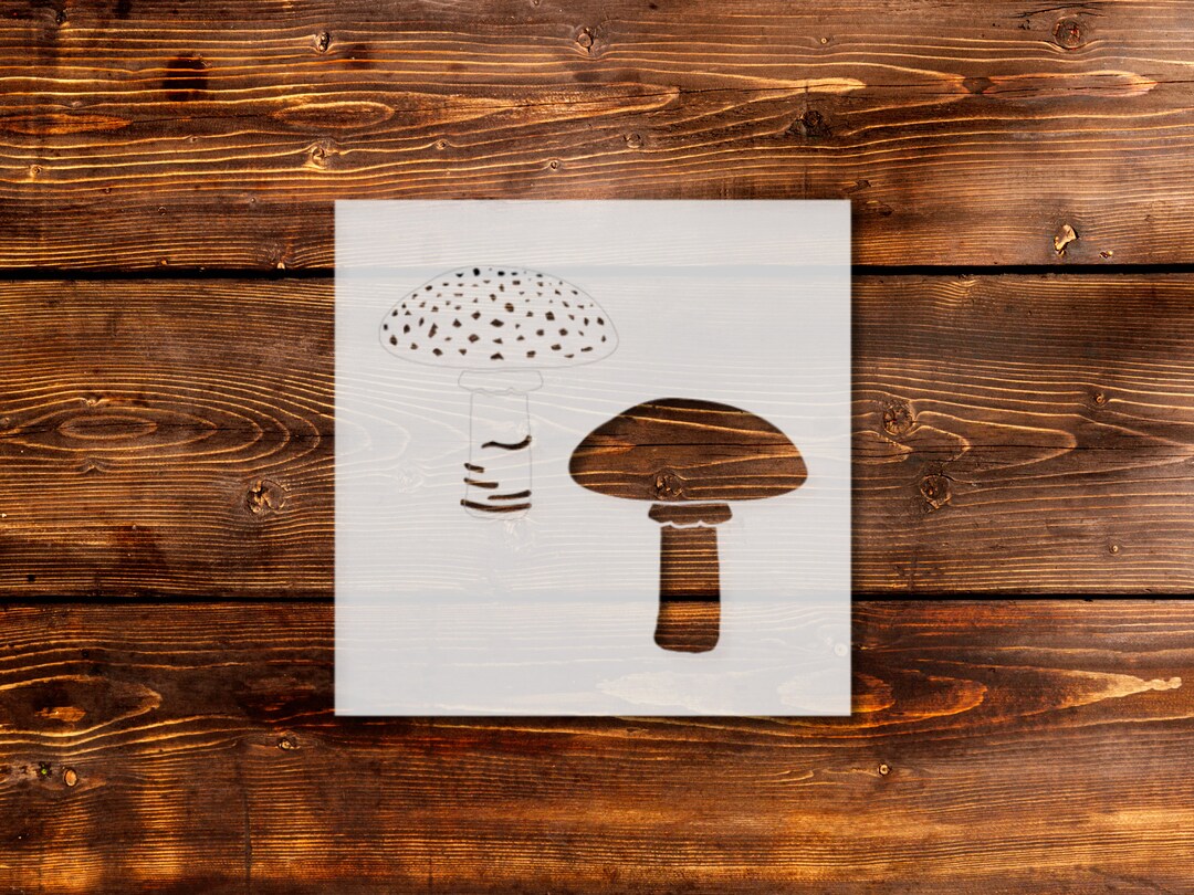 Toadstool Mushroom, Mushroom Stencil, Mushroom Art, Stencils for Art ...