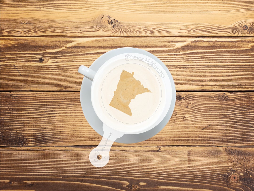 Minnesota Coffee Stencil, Coffee Stencil Custom, Coffee Stencil Logo ...