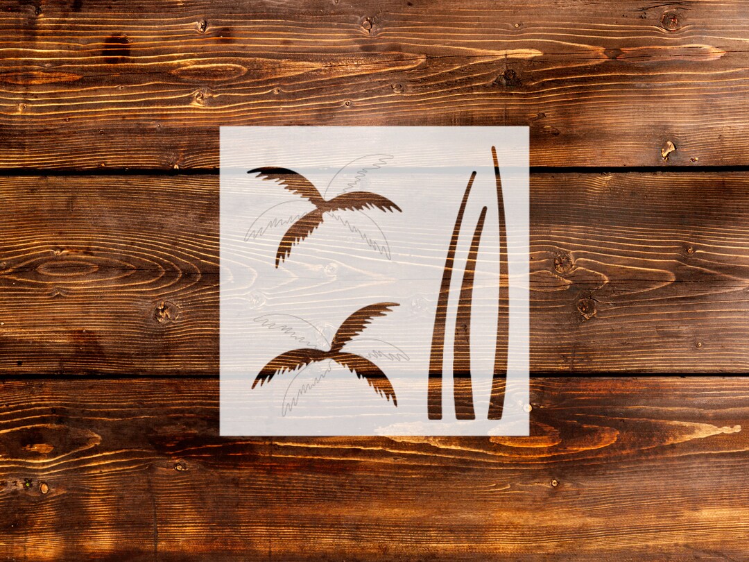 Beach Stencils, Summer Stencil, Palm Tree Stencil, Cute Stencils ...