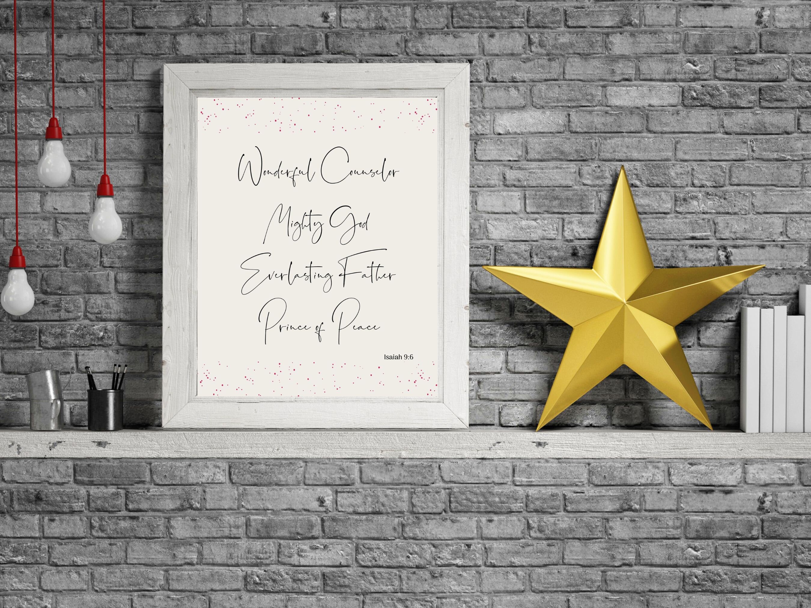 Simple Christmas Poster, Printable Christian Wall Art, Unique Christmas ...
