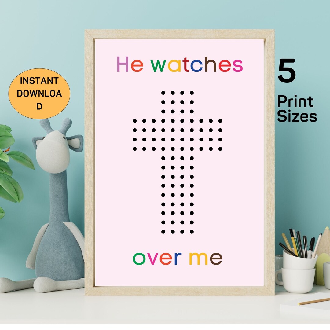 Jesus Cross Printable | Christian Nursery Decor (digital Download) - Etsy