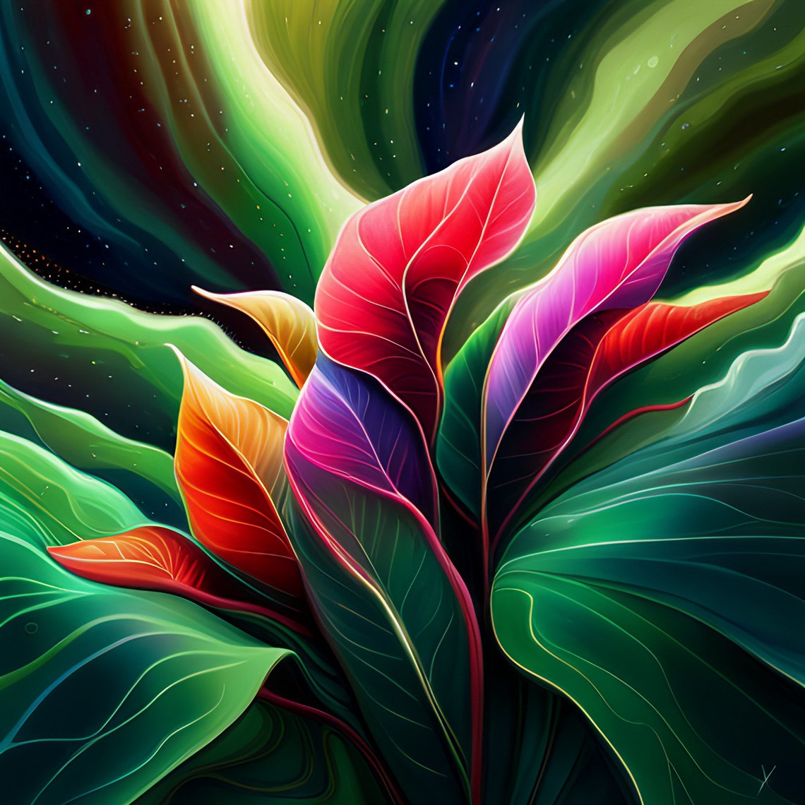 Galaxy Alocasia Nebula - Etsy