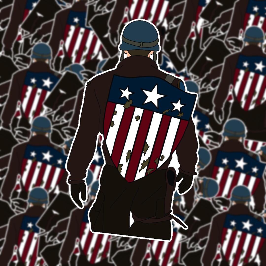 Marvel OG Captain America Sticker - Etsy