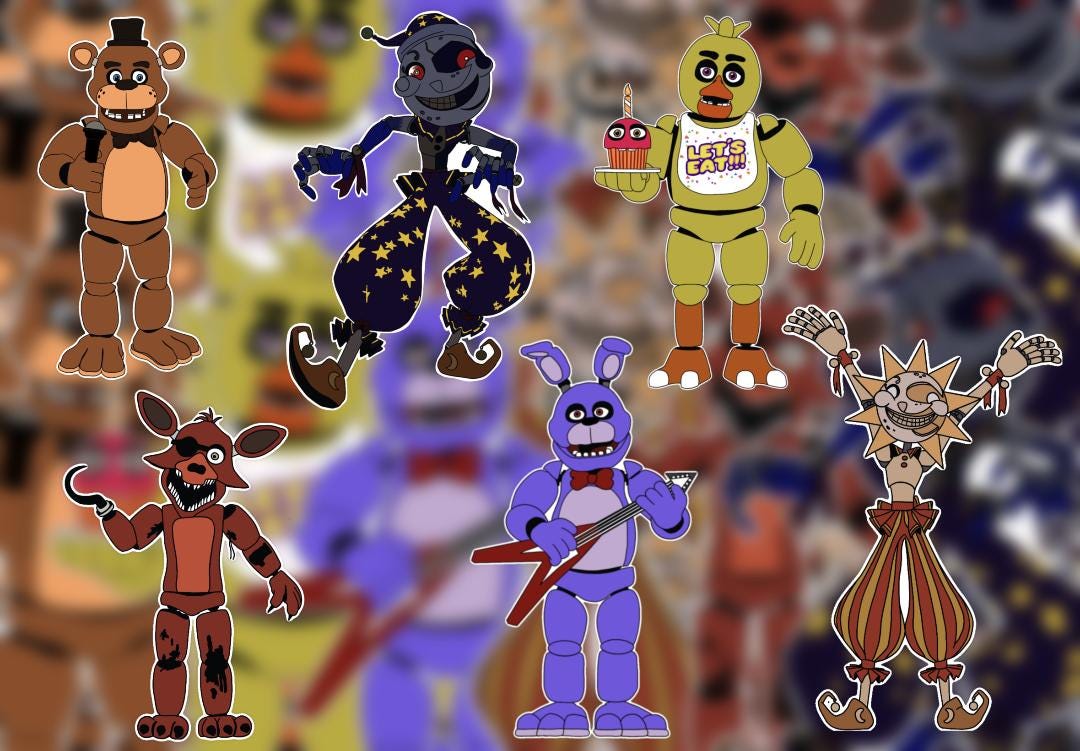 Five Nights at Freddy's Random Character Sticker Pack - Etsy