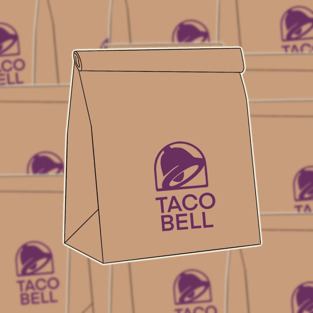 Taco Bell Takeout Bag Sticker - Etsy