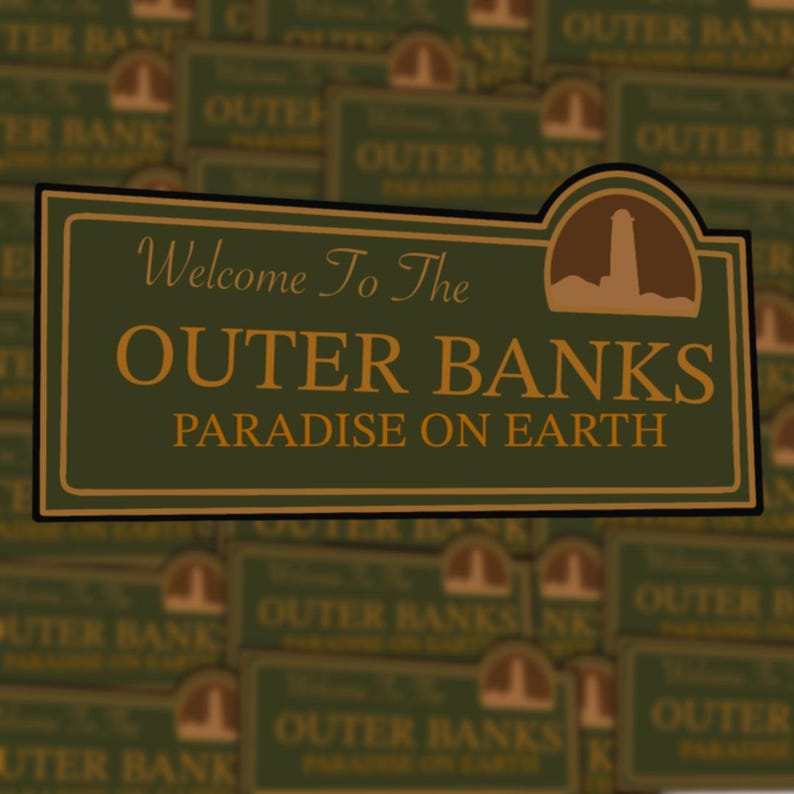 Outer Banks Sign Sticker - Etsy