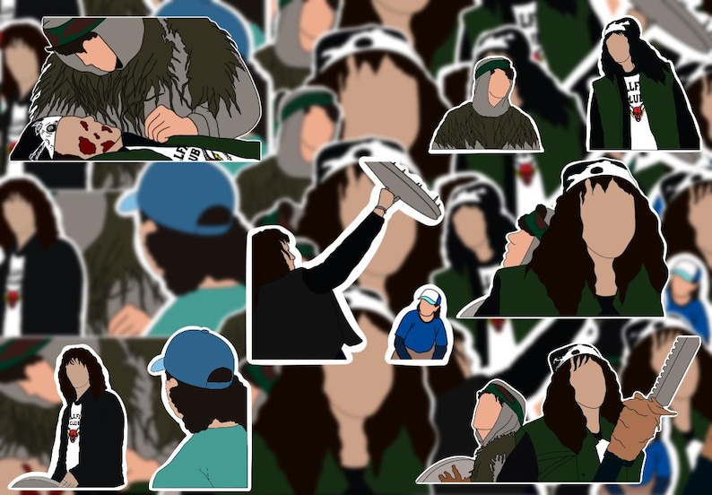 Stranger Things Eddie and Dustin Sticker Pack - Etsy