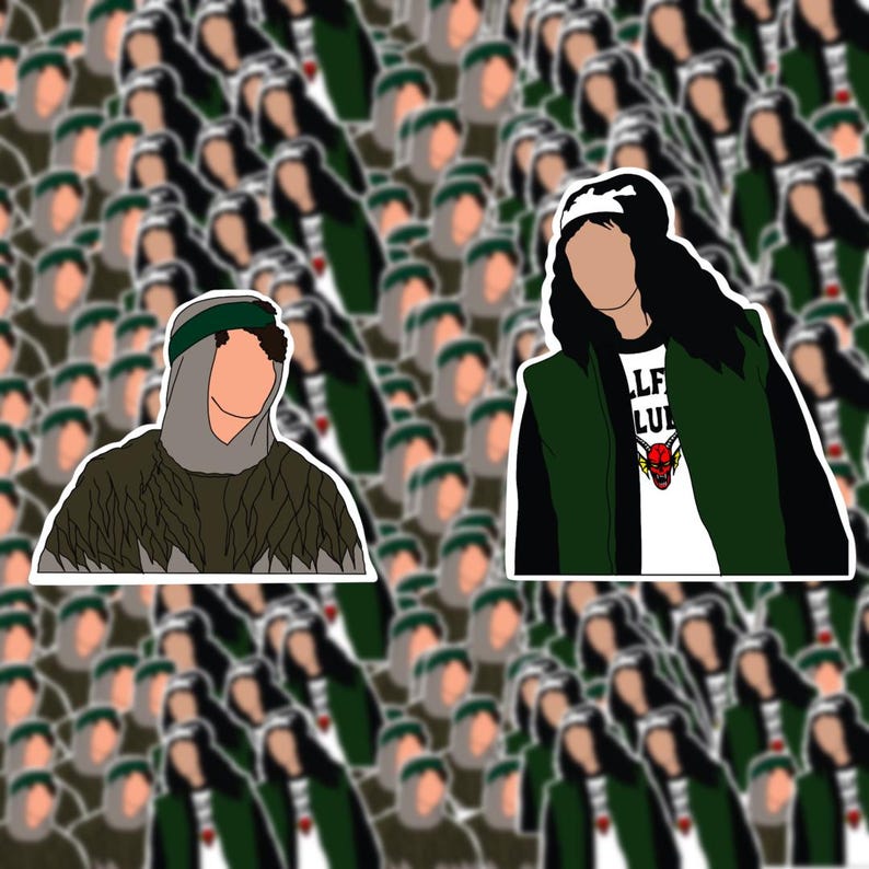 Stranger Things Eddie and Dustin Sticker Pack - Etsy