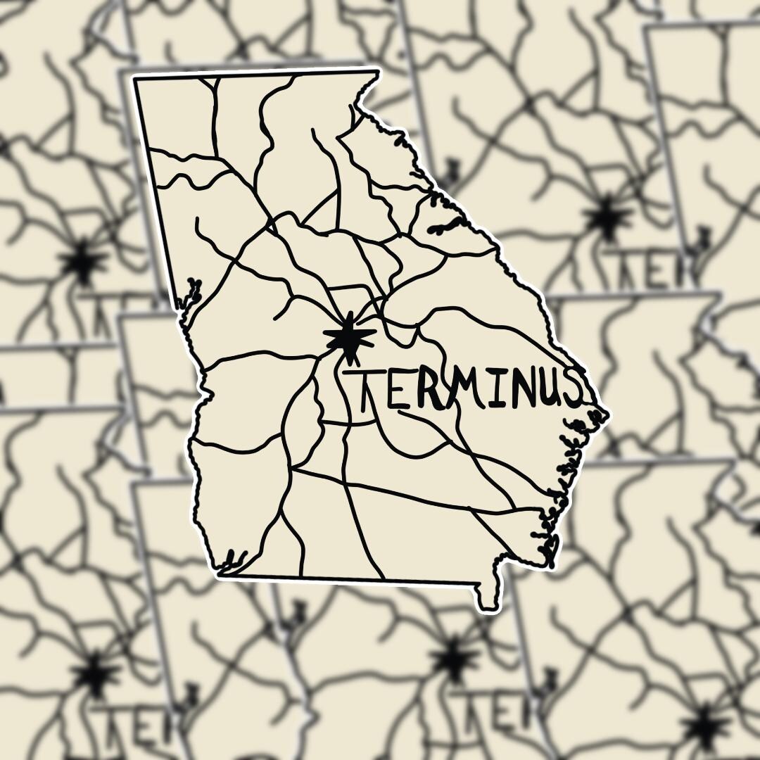 The Walking Dead Terminus Map Sticker - Etsy