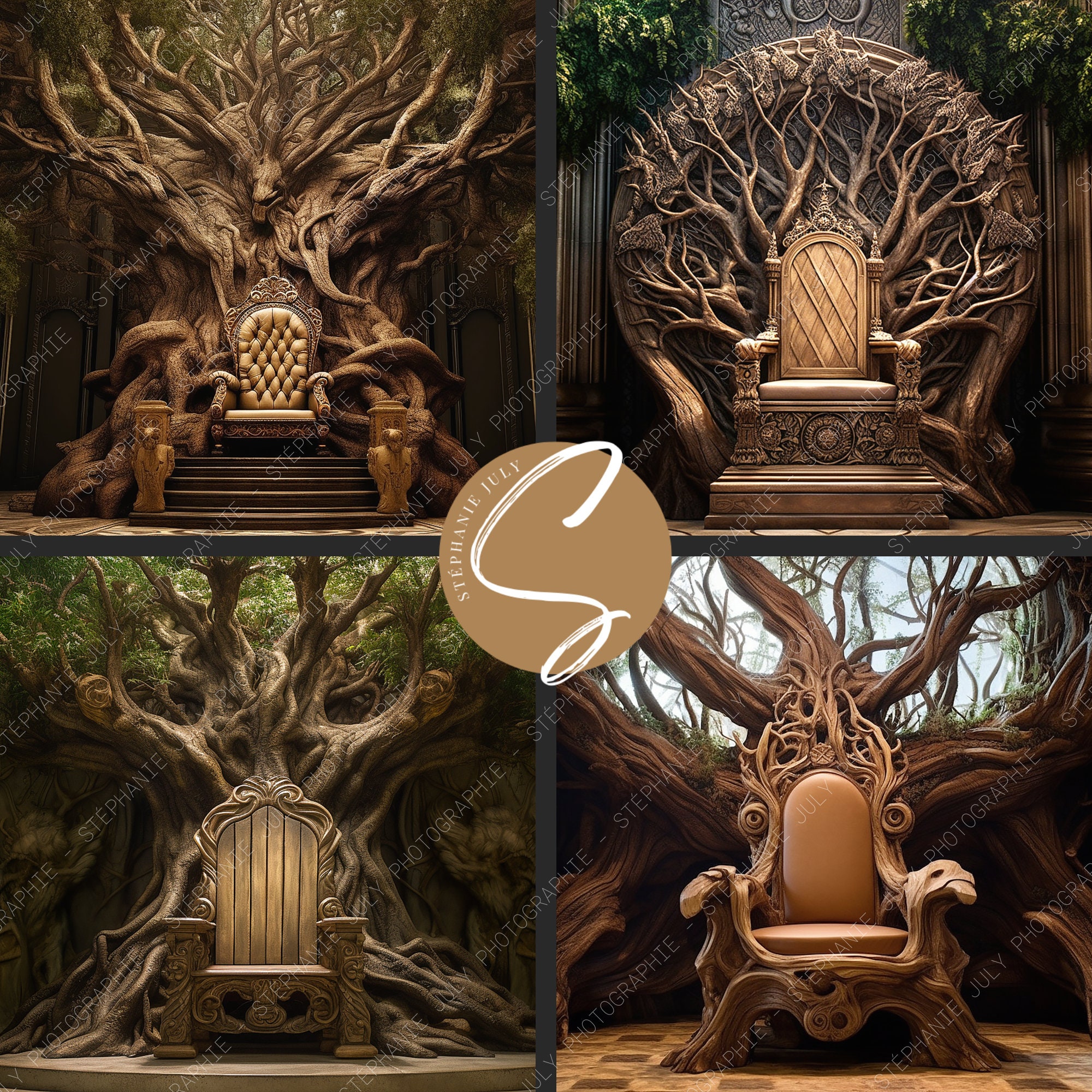 4 Forest Throne Digital Background Photography 4 Forest Thrones Digital ...