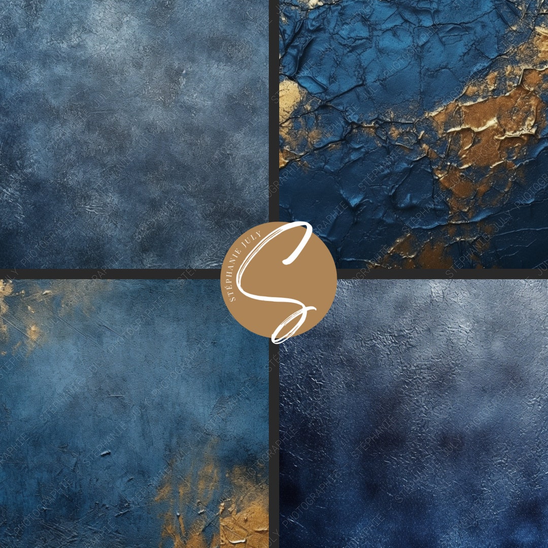 4 Blue and Gold Textures Background Photography 4 Blue and Gold ...