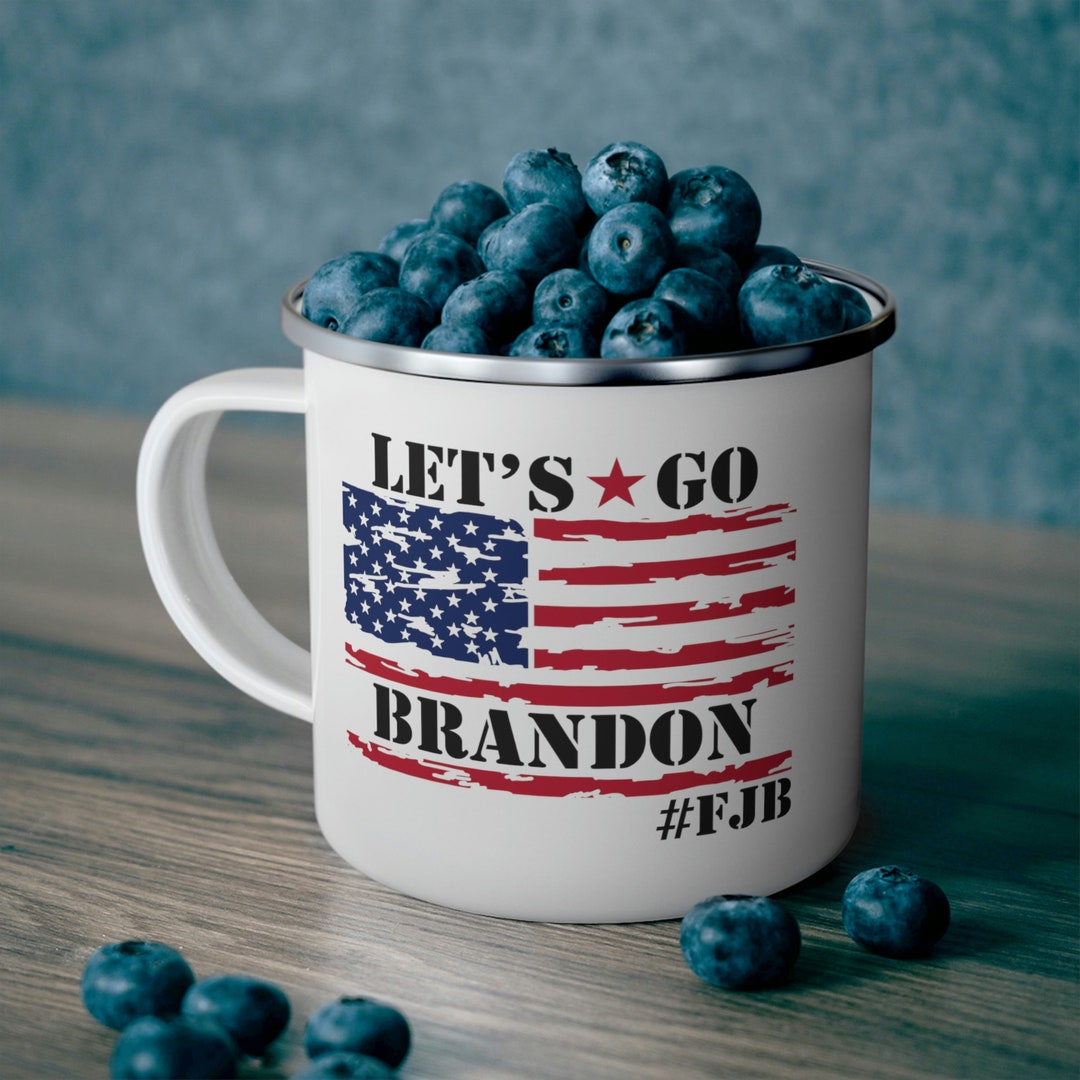 Let's Go Brandon #FJB Tattered Flag Patriotic 12oz Stainless Steel ...