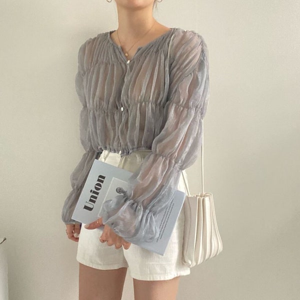 Sheer Overlay Top - Etsy