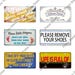 Please Remove Your Shoes Metal Tin Signs for Front Door Entryway Funny ...