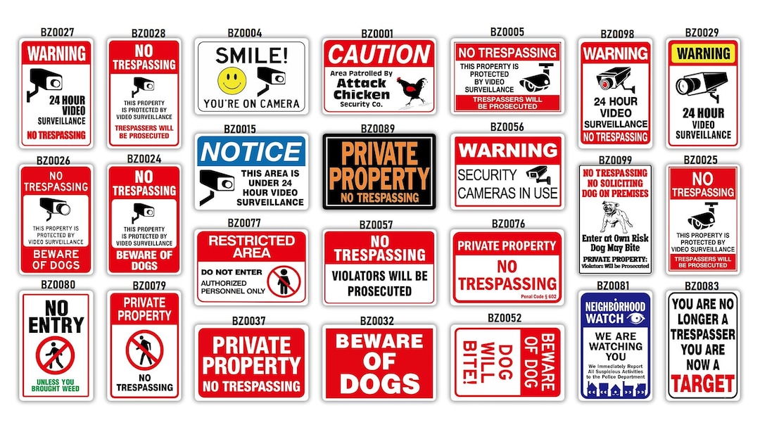 Secure Your Property With Our Metal Tin Signs - Video Surveillance ...