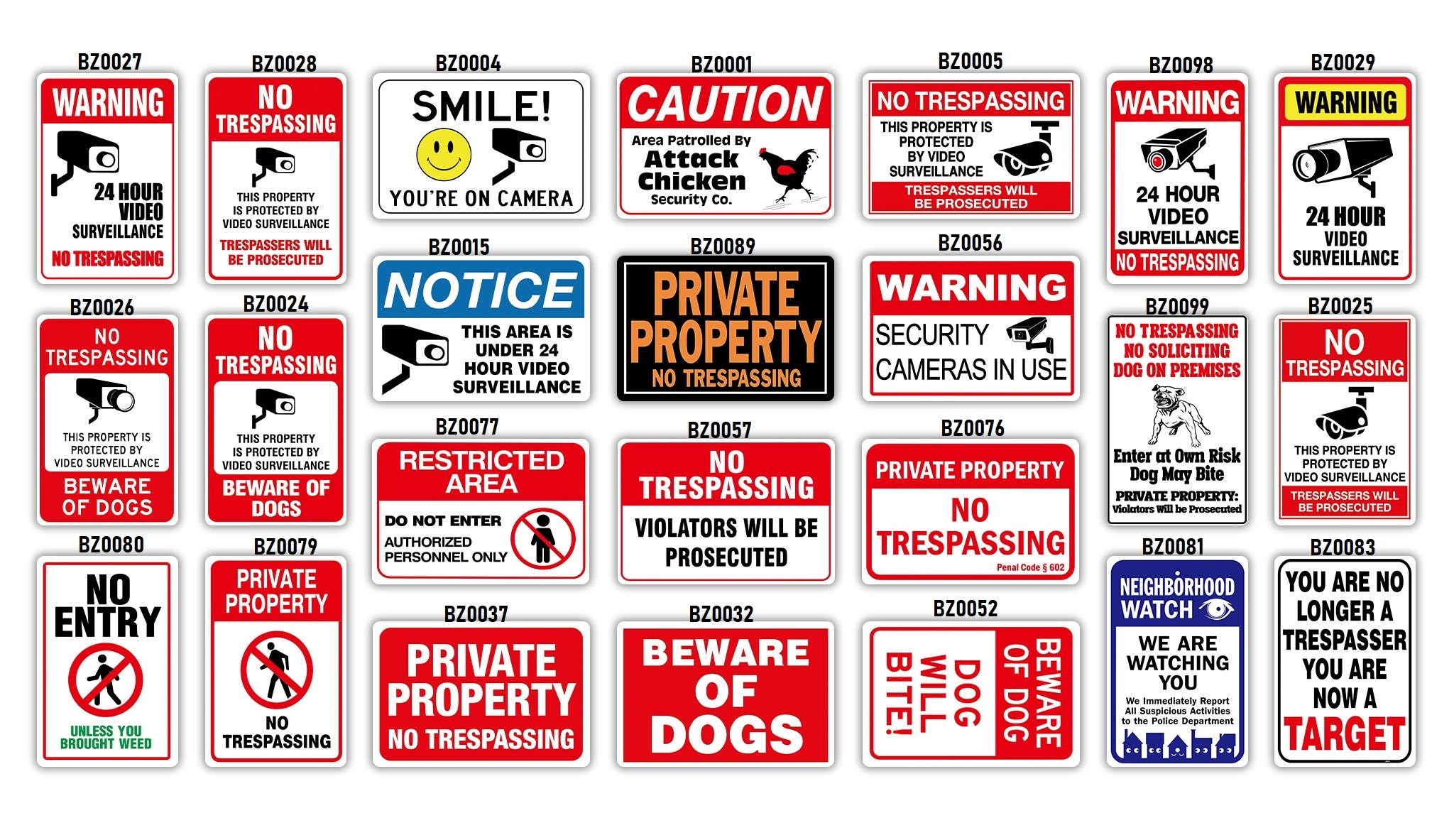 Secure Your Property With Our Metal Tin Signs - Video Surveillance ...