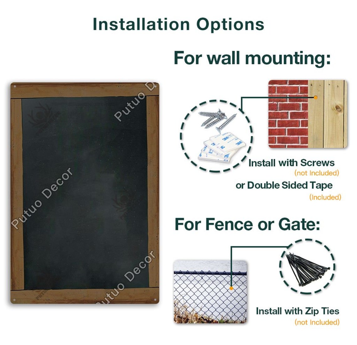 DIY Blank Base Plate Rustic Tin Signs Plaque Metal Wall Art Decor Home ...