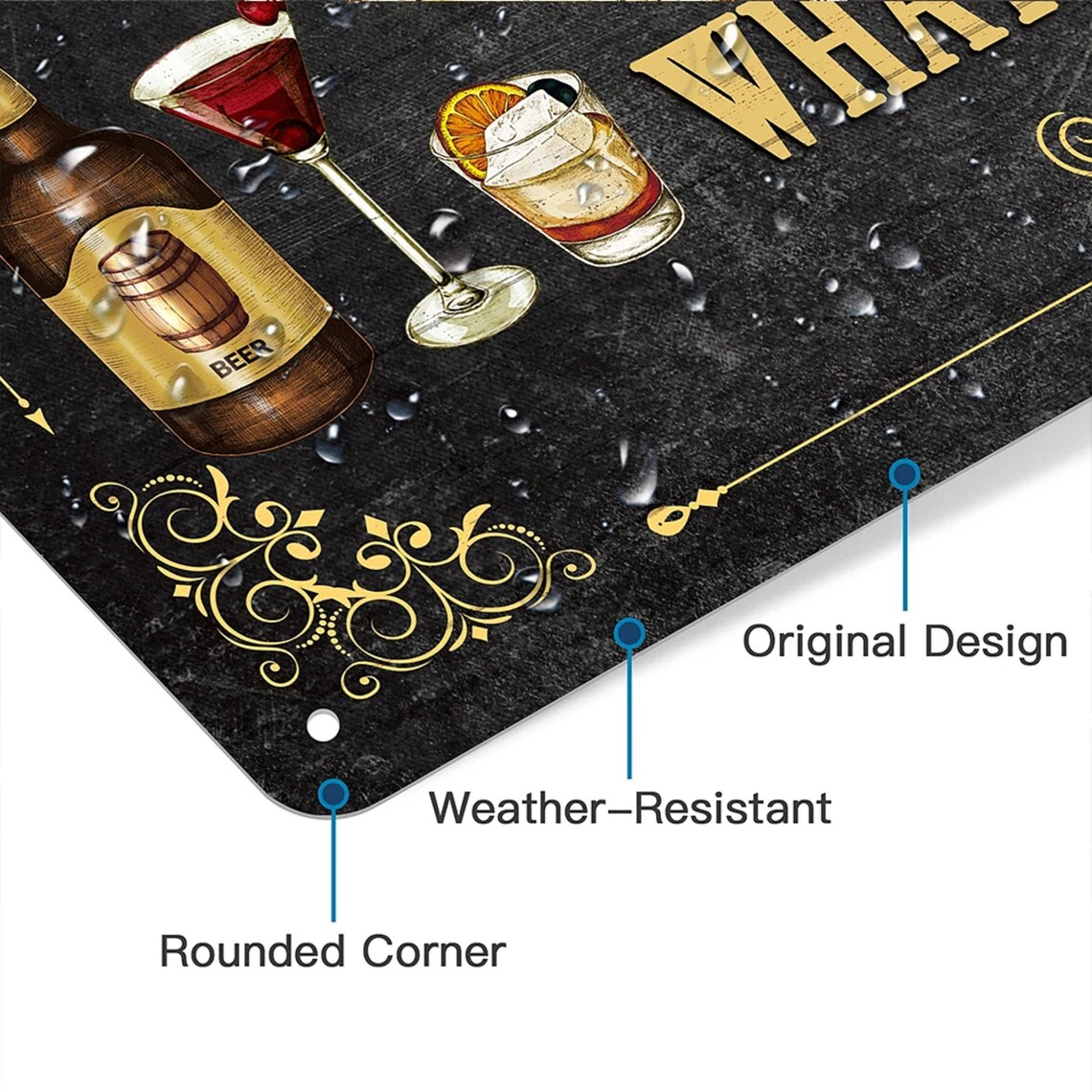 Welcome to Bar Proudly Serving Whatever Your Brought Custom Name Metal ...