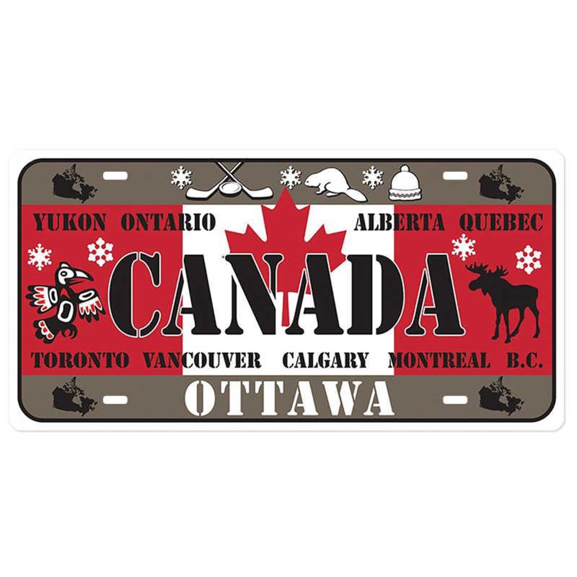 World Countries National Style Flags License Plate Vintage Plaque Metal ...