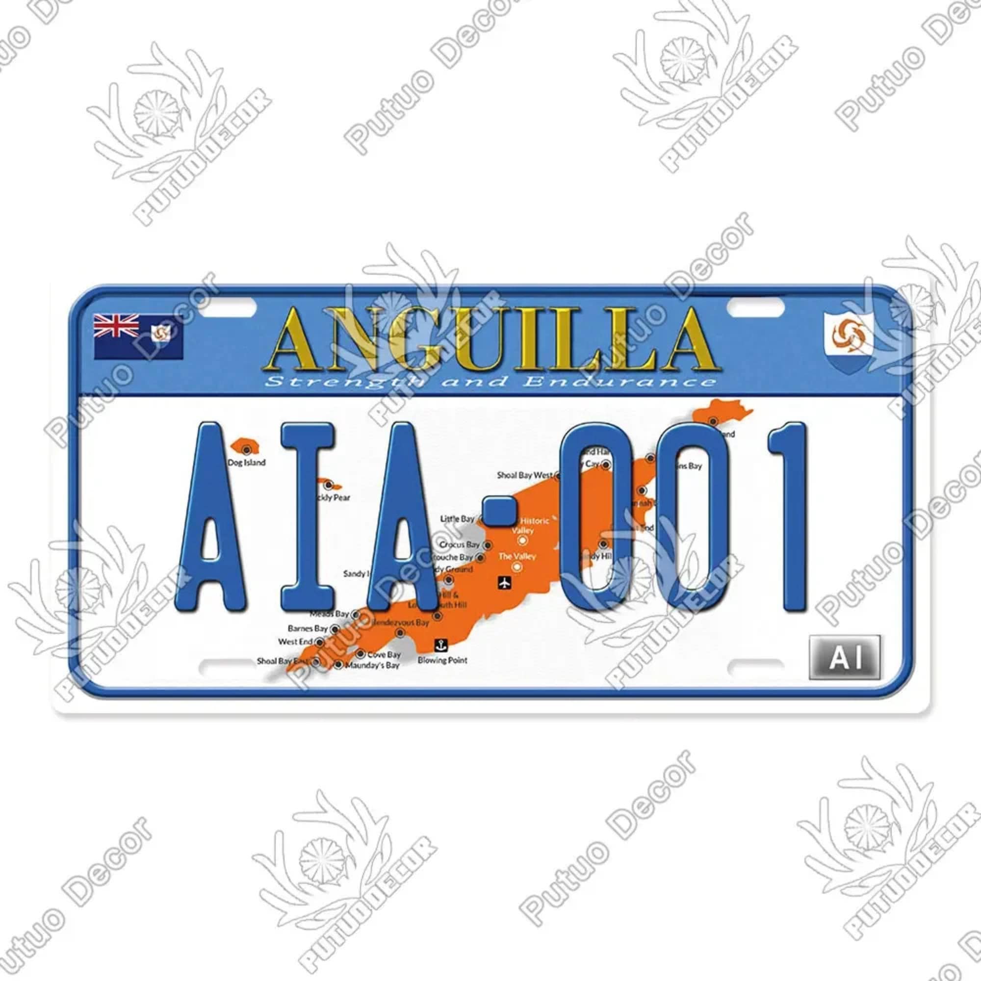 World Countries Themed License Metal Plates Vintage Rusted Travel ...